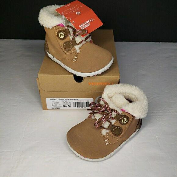 Merrell | Shoes | Merrell Bare Steps Cocoa Chestnut Boots Suede 4 Med ...